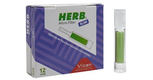 Herb Micro Filter για Slim Τσιγάρο, 12 Πίπες
